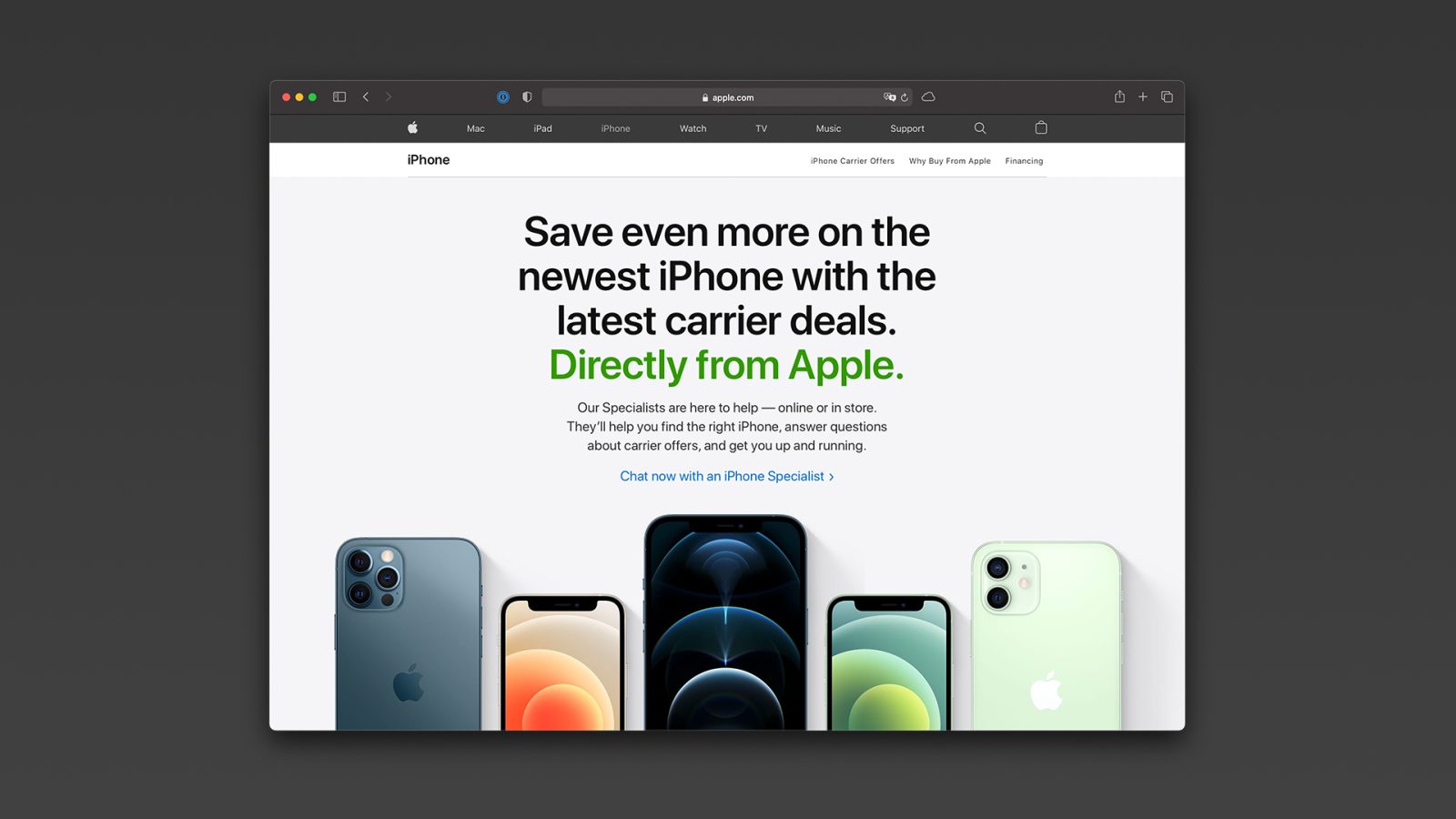 Apple launches new page on its website highlighting carrier offers on ...