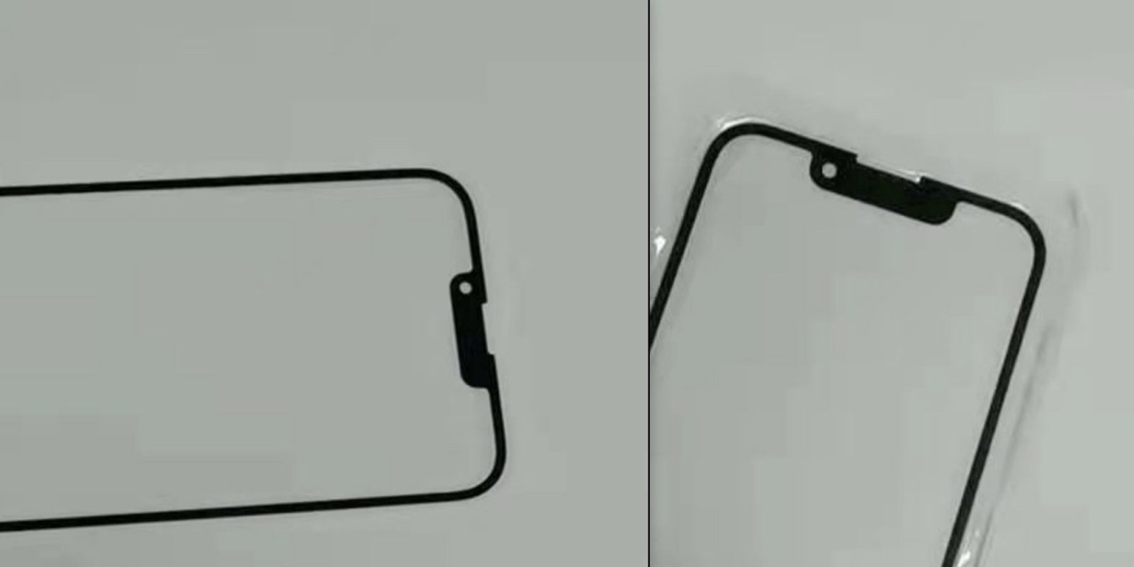 Photo shows iPhone 13 and iPhone 13 mini notch, about ~30% smaller in ...