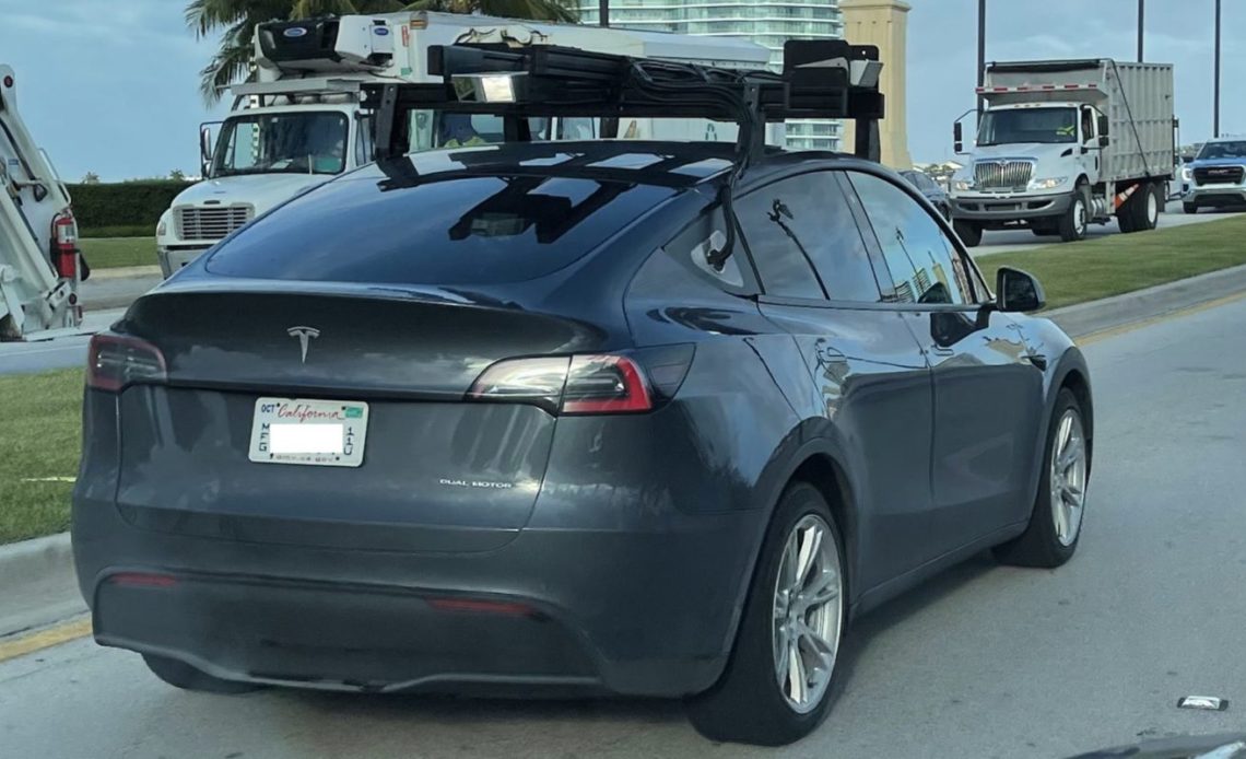 Tesla test vehicle spotted with lidar leads to rumors and confusion ...
