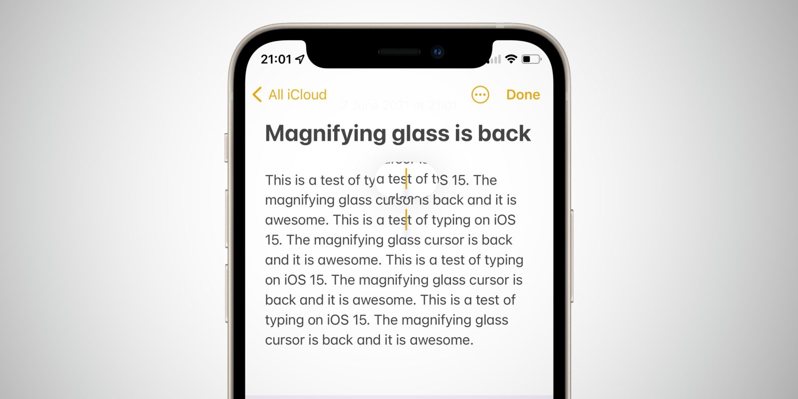 iOS 15 brings back the magnifying glass for accurate text selection ...
