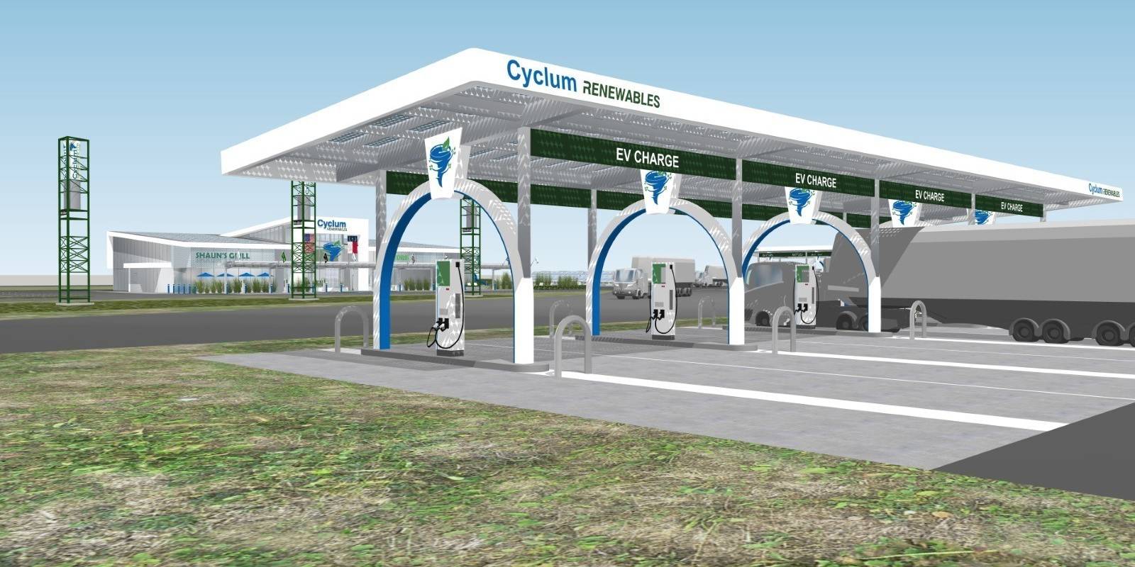 Cyclum Renewables reimagines the truck stop ahead of electric semi ...