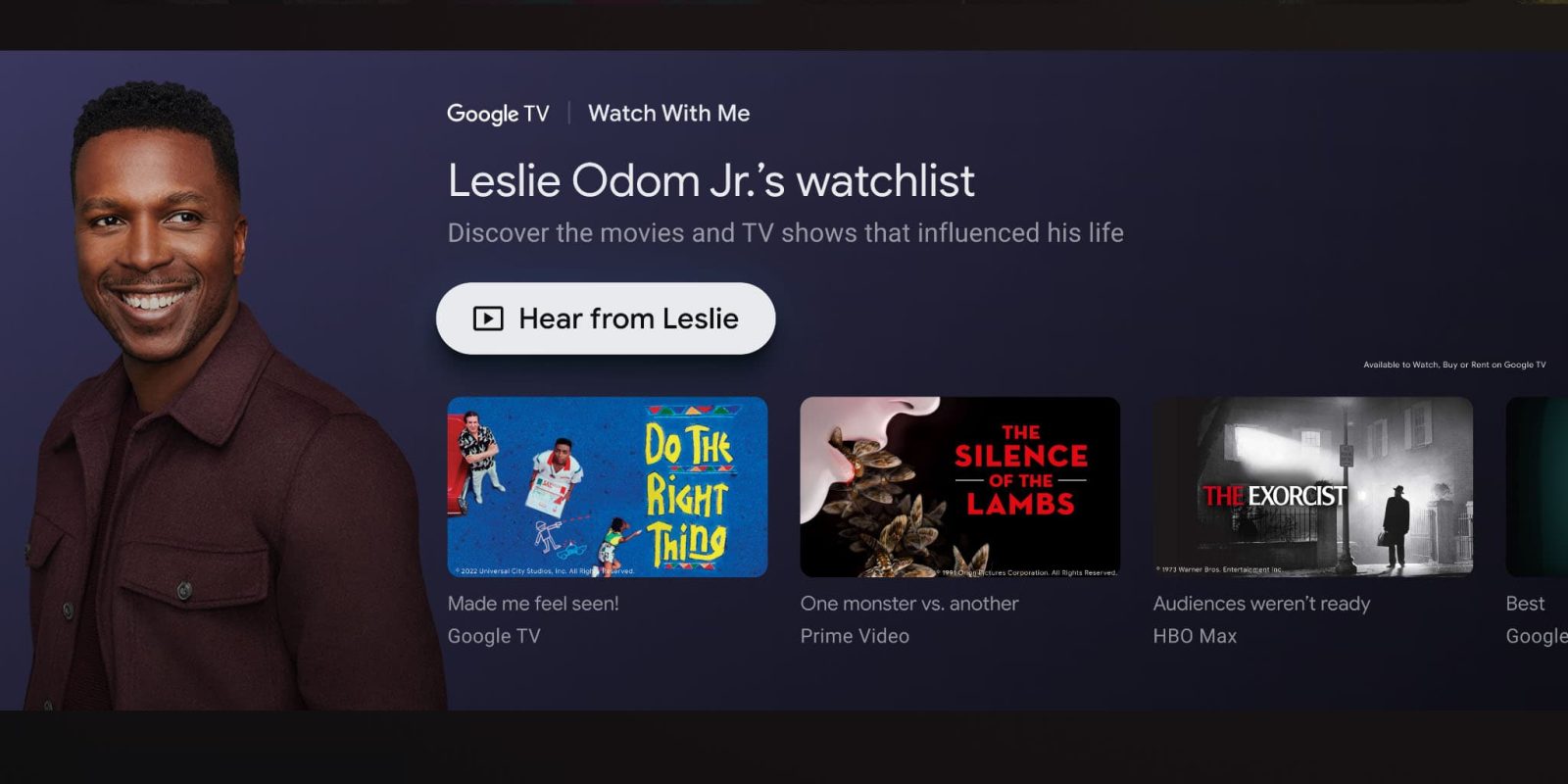 Google TV showcases the horror-filled watchlist of Hamilton and Glass ...