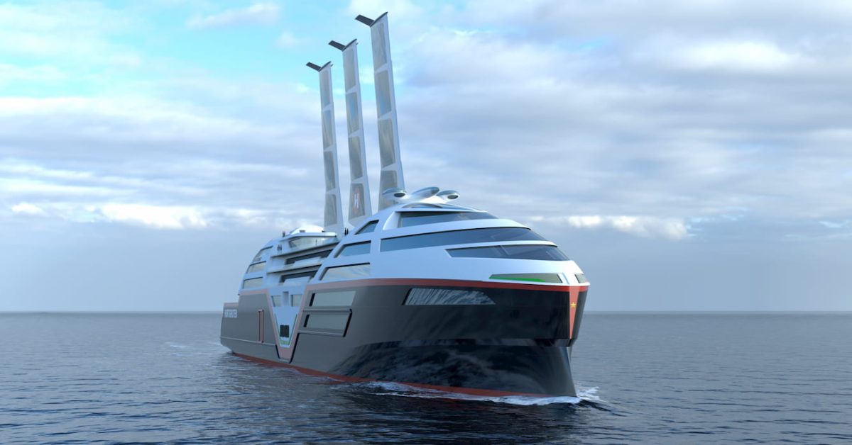 This electric cruise ship will use three giant retractable solar panels ...