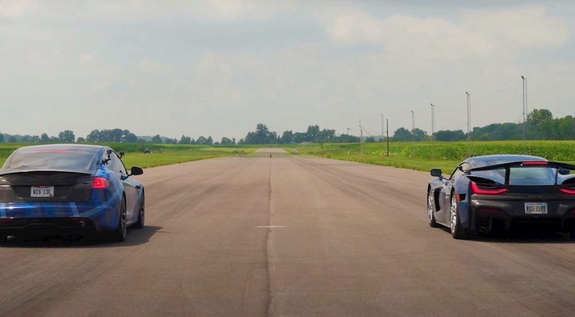 Watch a Rimac Nevera take on a Bugatti Chiron SuperSport and Tesla ...