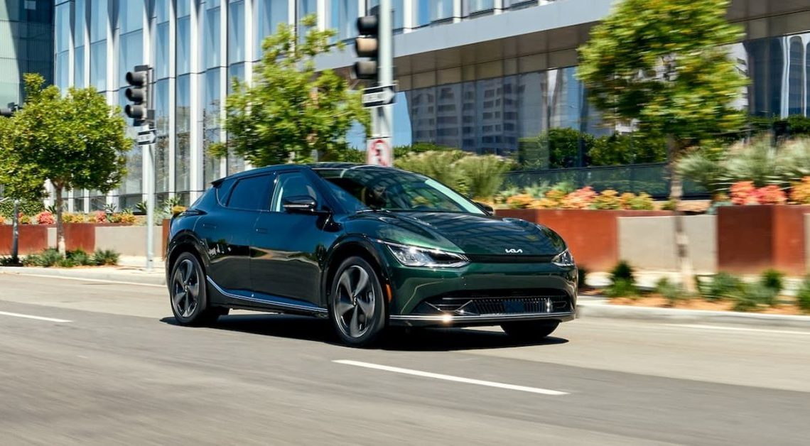 Kia unveils limited-edition forest green EV6 with 320 hp, GT-Line ...