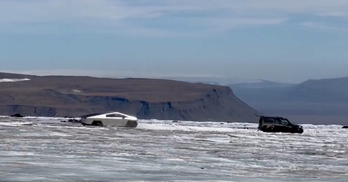 Tesla Cybertruck spotted on glacier in Iceland for promo reel ahead of ...