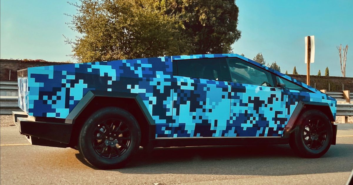 Tesla Cybertruck spotted with colorful wrap – is Tesla going to offer ...