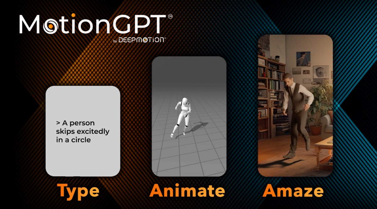 DeepMotion launches MotionGPT for text-to-3D animation