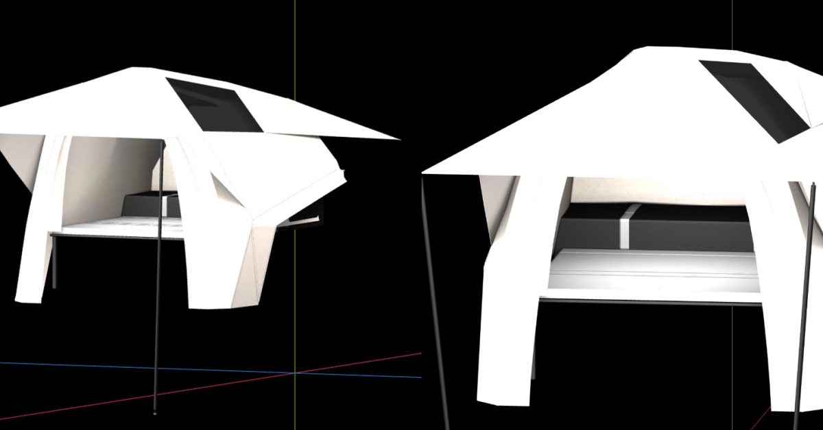 Tesla Cybertruck 'Basecamp' tent, solar, and beast mode, leak through ...